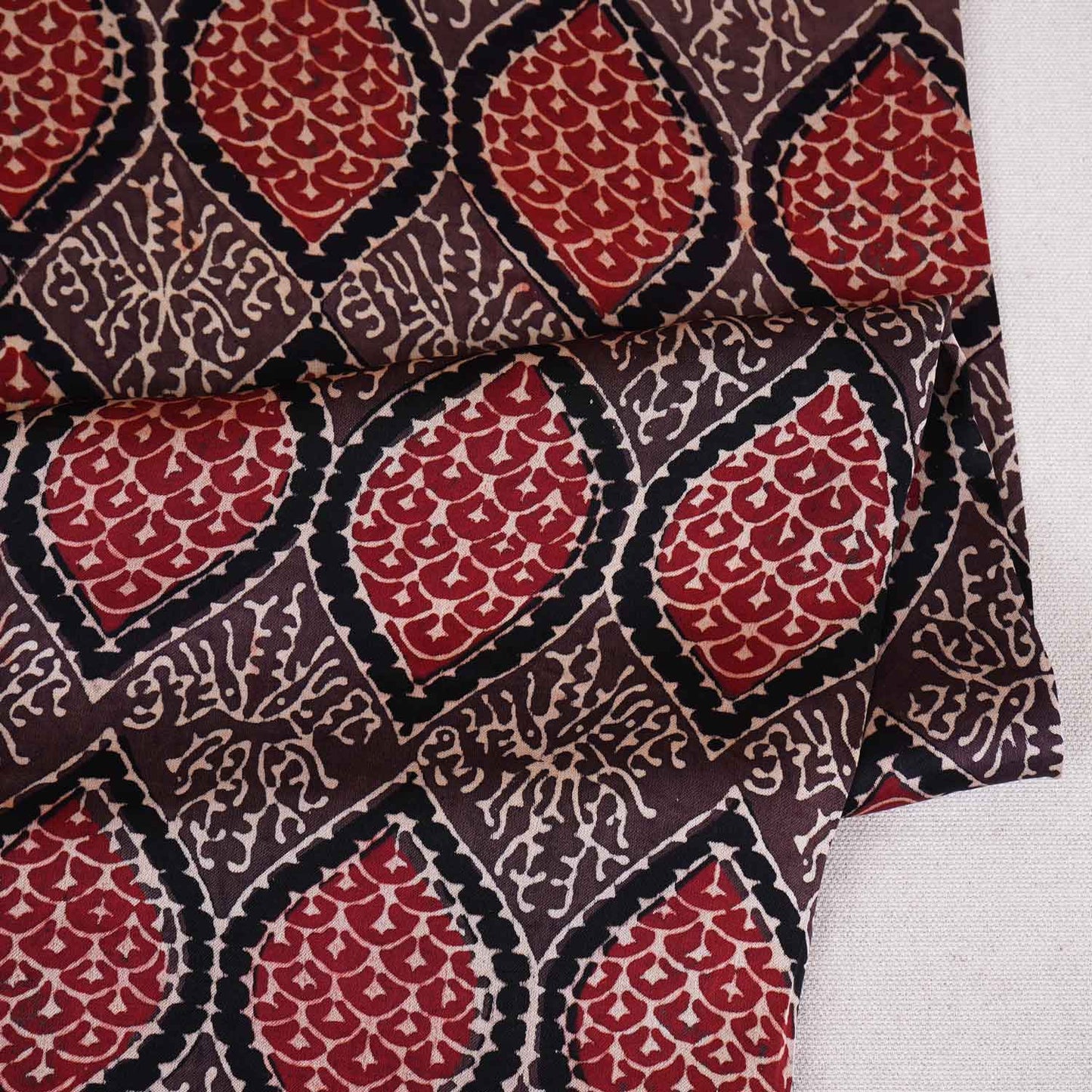 Buy Black Abstract Print Modal Satin Fabric at TradeUNO – TradeUNO Fabrics