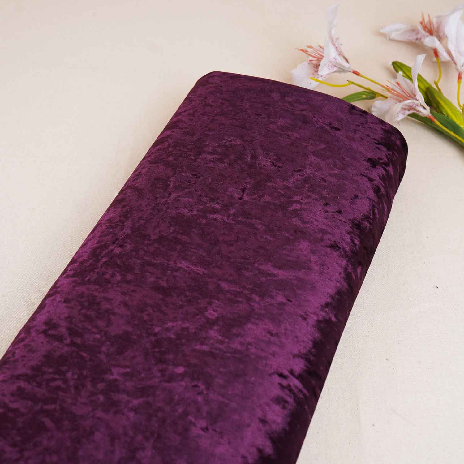 Buy Wine Solid Silk Velvet Fabric at TradeUNO – TradeUNO Fabrics