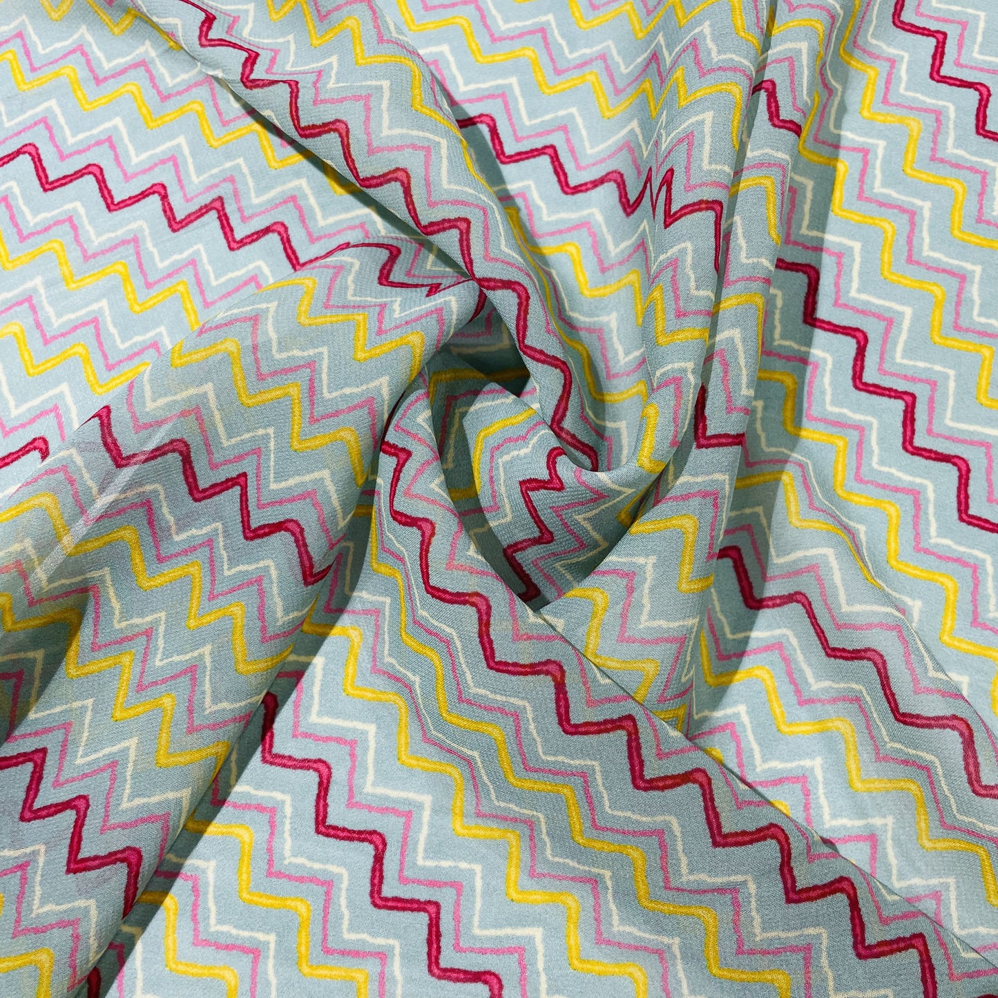 Buy Sage Green chivon Print Georgette Fabric Online at TradeUNO ...